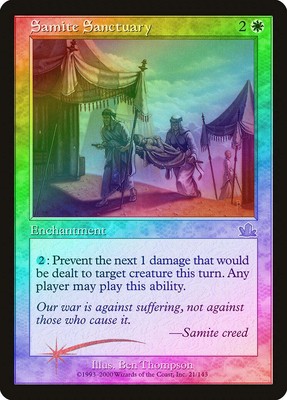 Samite Sanctuary FOIL Prophecy HEAVILY PLD White Rare MAGIC MTG CARD ...