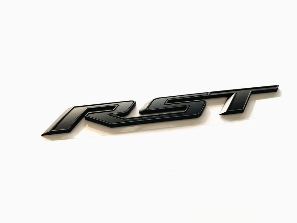 1PC Tailgate RST Emblem Fit 2021-2023 Chevy Sliverado Badge Matte Black ...