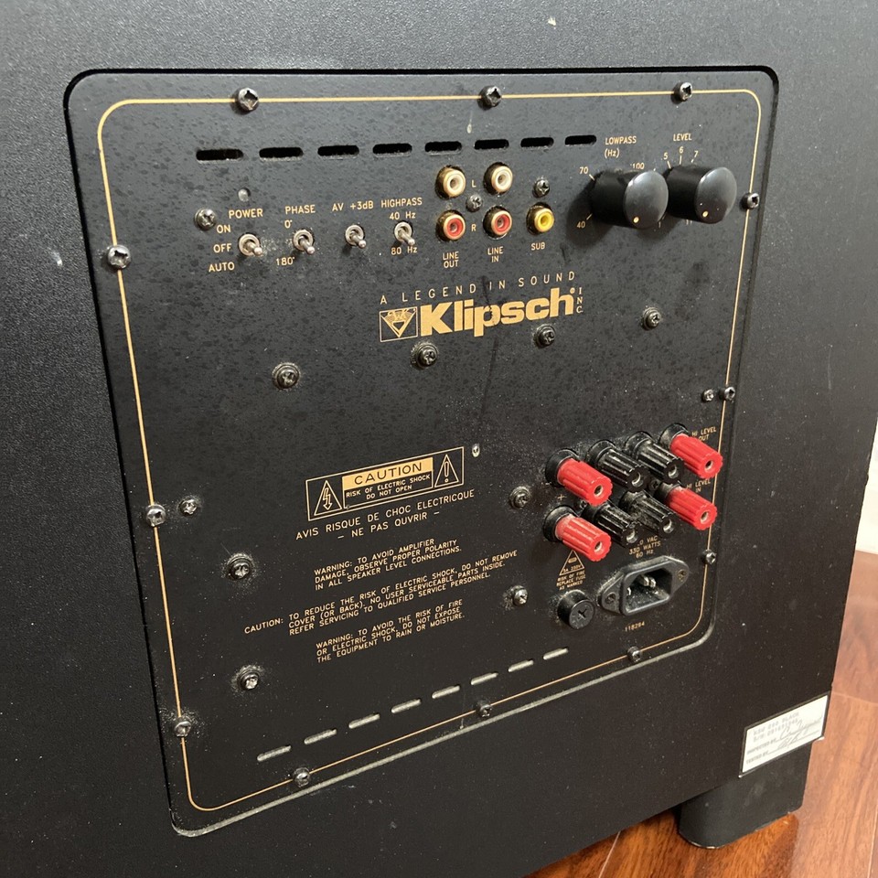 KLIPSCH KSW 200 POWERED SUBWOOFER 12" WOOFER Black | eBay