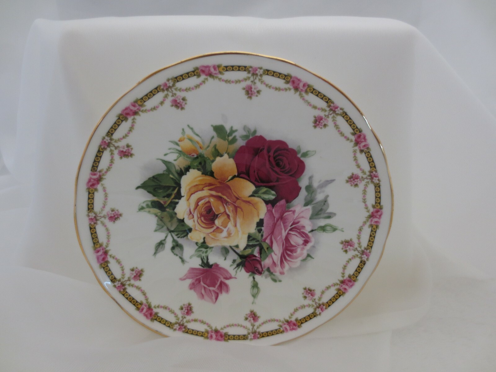 Fine Bone China England PINK YELLOW Floral Cup & Saucer Springfield | eBay