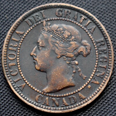 1898 H CANADA ONE CENT LARGE CENT - BRONZE - Queen Victoria | eBay