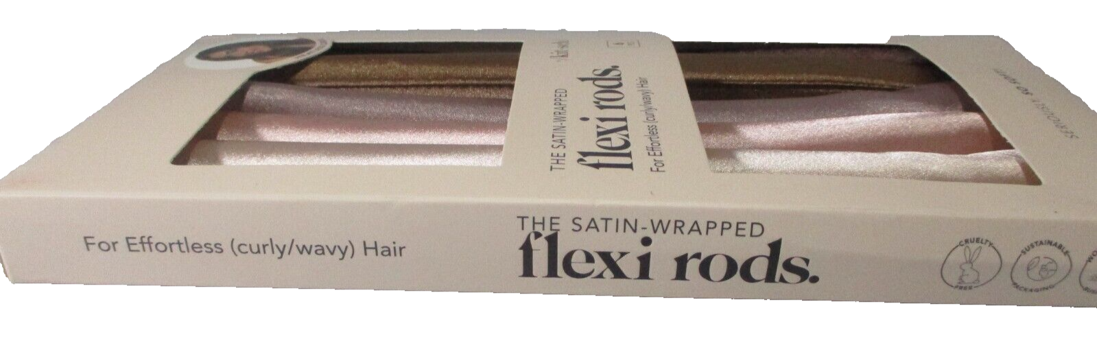 Kitsch Satin Wrapped Flexi Rods for Curly Wavy Hair 1 Box of 6 Brand ...