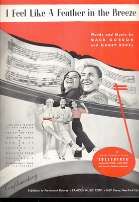 COLLEGIATE "I Feel Like A Feather In Breeze" Betty Grable Frances ...