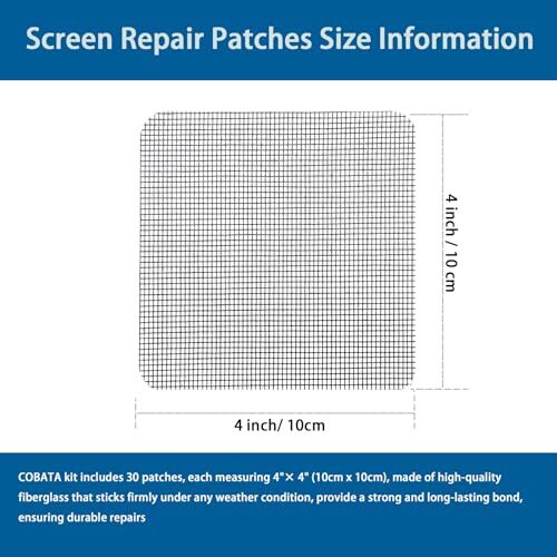 30PCS Strong Adhesive Window Screen Mesh Tape Repair Patches for ...