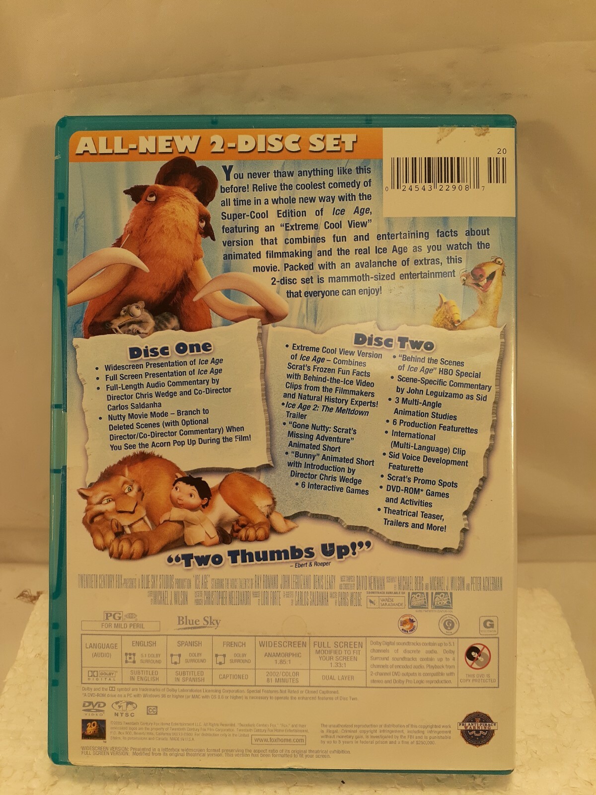 Ice Age (DVD, 2006, 2-Disc Set, Super Cool Edition Widescreen Full ...