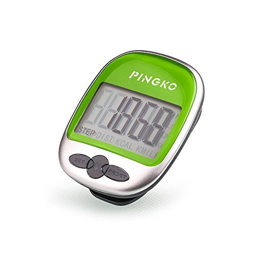 Pingko Walking Pedometer Accurately Track Steps Portable Sport Green ...