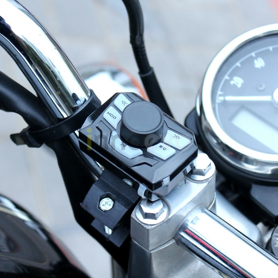 Motorcycle Bluetooth Wireless 4 Speaker Audio System Stereo MP3 ATV UTV ...