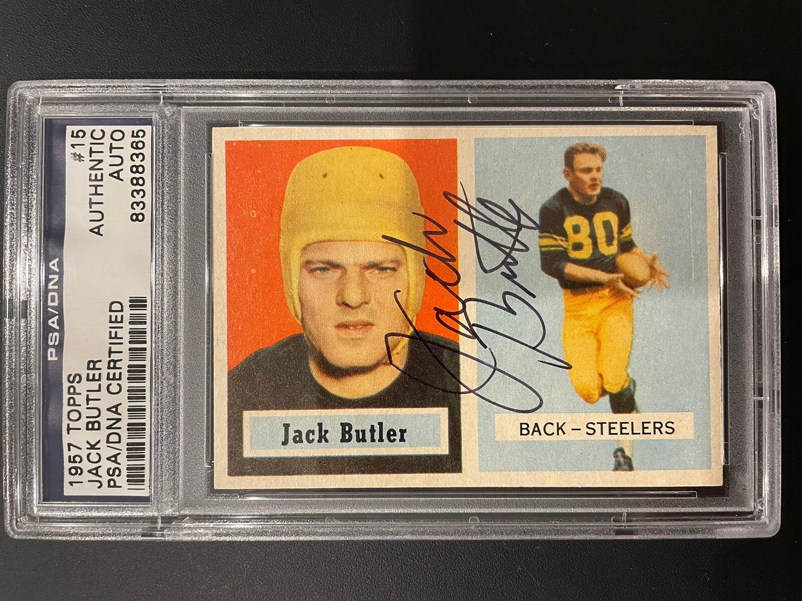 Jack Butler signed 1957 Topps Rookie Card Football Hall of Famer ...