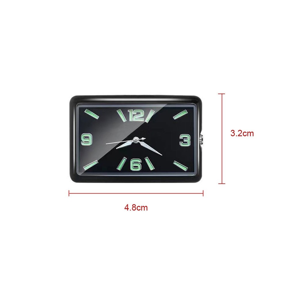 Luminous Car Clock Quartz Analog Watch Stick On Clock Car Accessories ...