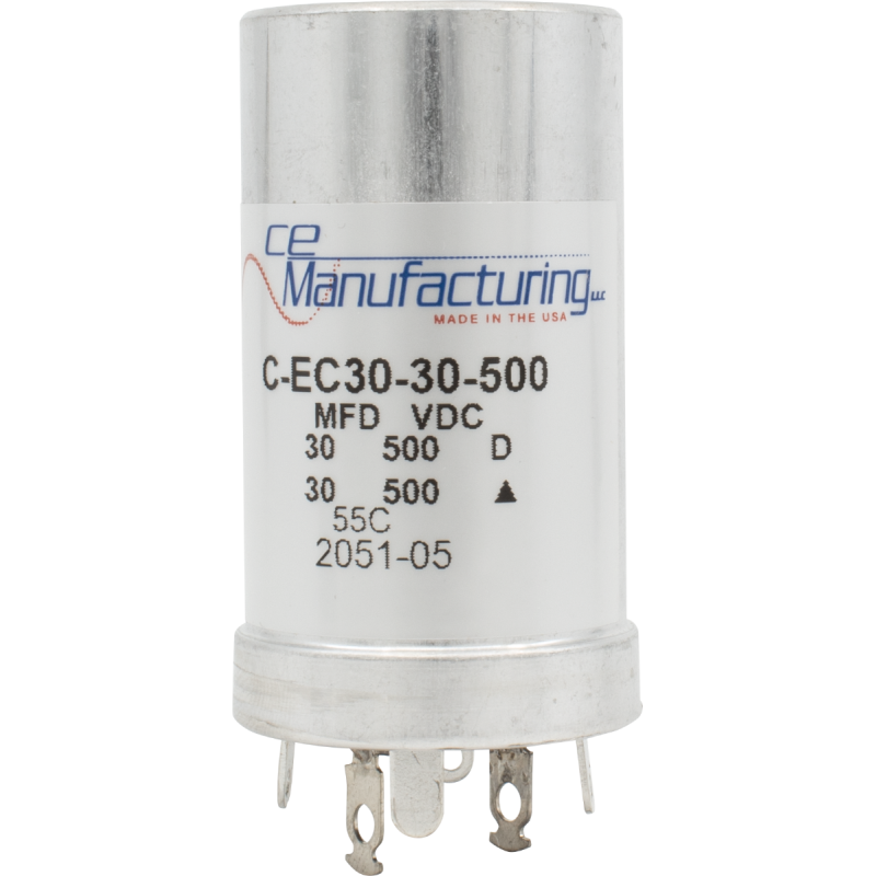 Capacitor, CE Mfg., 500V, 30/30µF, Electrolytic | eBay