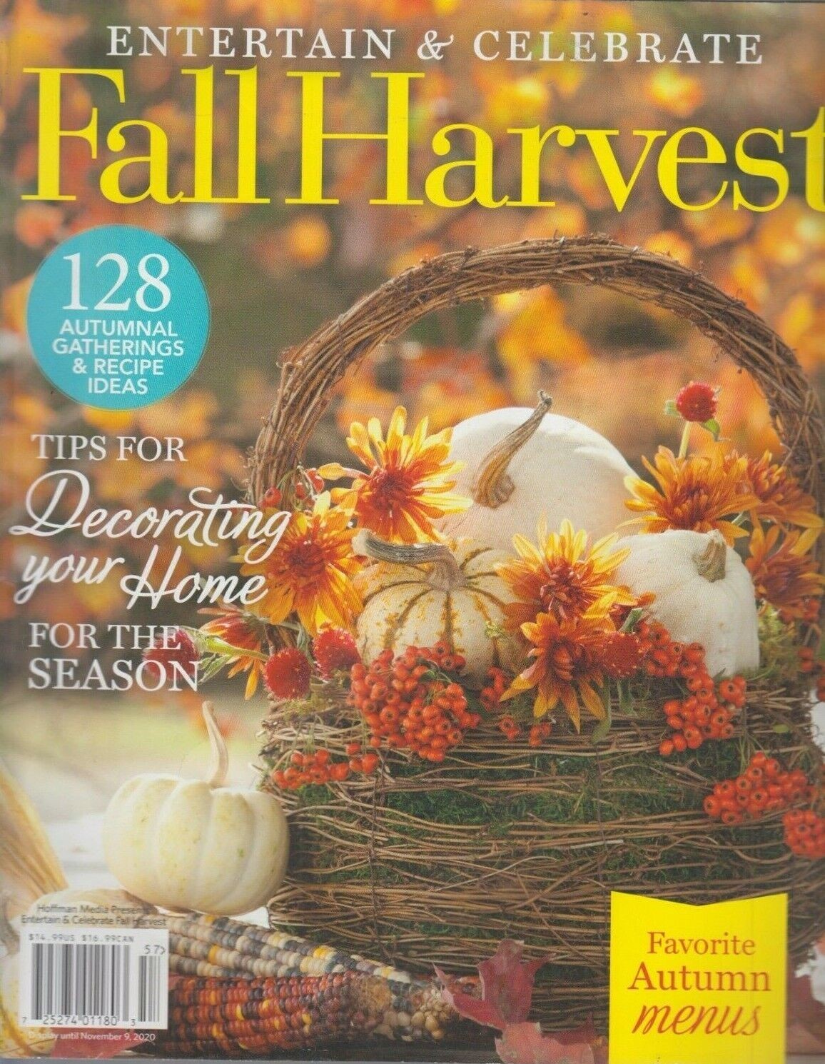 Entertain & Celebrate Fall Harvest Favorite Autumn Menus 2020 | eBay