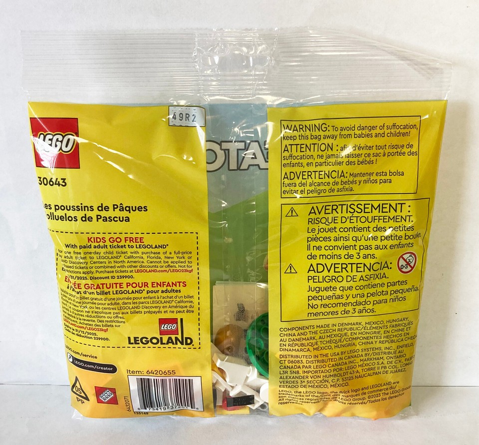 LEGO 30643 Creator Easter Chickens - Polybag - New, Sealed! - Spring ...