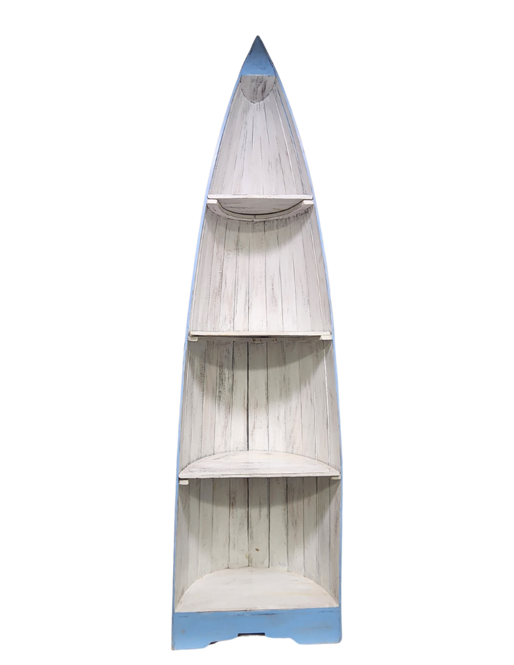 6.5 Ft Nautical BOAT BOOKSHELF Wine holder Corner Shelf Sailboat Sail ...