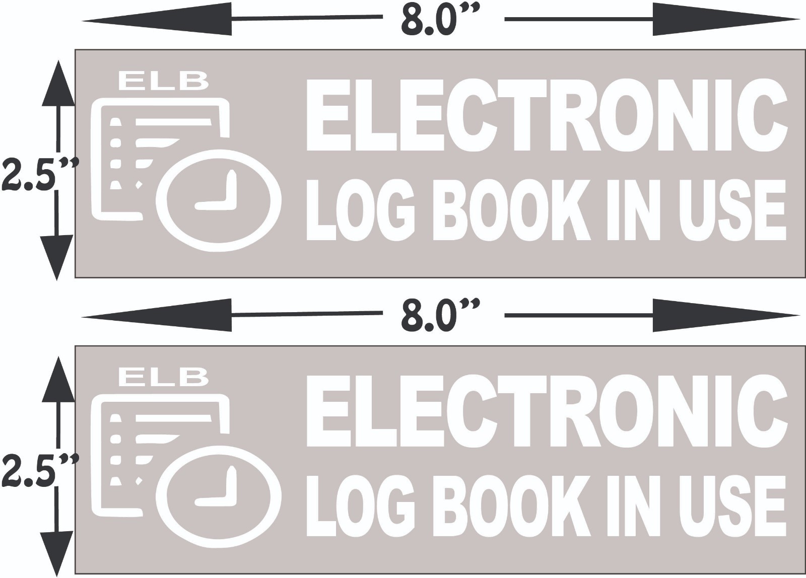 E-Log Device In Use Electronic Log Book In Use Decal Stickers Set of (2 ...