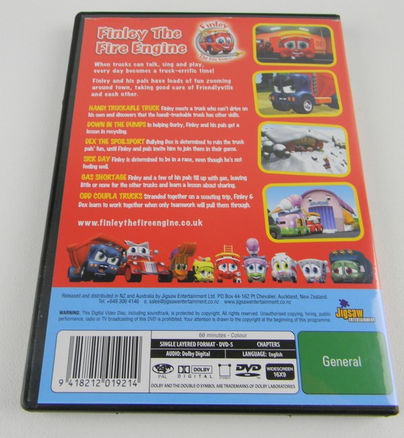 DVD Finley The Fire Engine Handi Truckable Truck Vol 1 6episodes Region ...