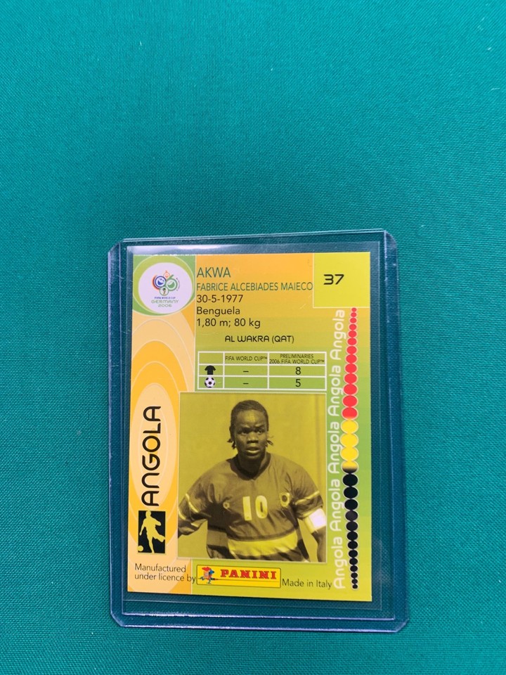 PANINI FIFA 2006 Germany World Cup Soccer Card No37 Akwa Angola | eBay