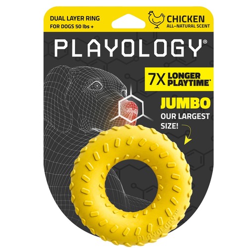 Dual Layer Ring Toy for Large to X-Large Dogs 50lbs & up | Engaging All ...