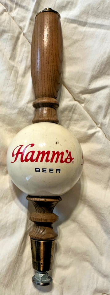 VINTAGE HAMM'S BILLIARD POOL BALL GLOBE KNOB HANDLE RARE DRAFT BEER BAR ...