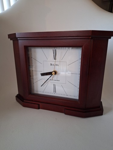 BULOVA Mantel Clock Battery Radio-Controlled Very Nice Condition ...