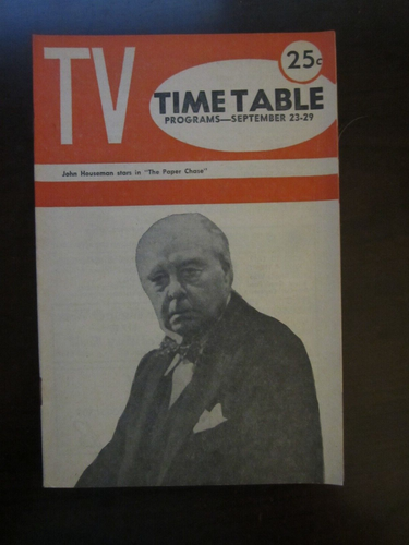 TV Guide Time Table Regional Magazine September 1978 John Houseman ...