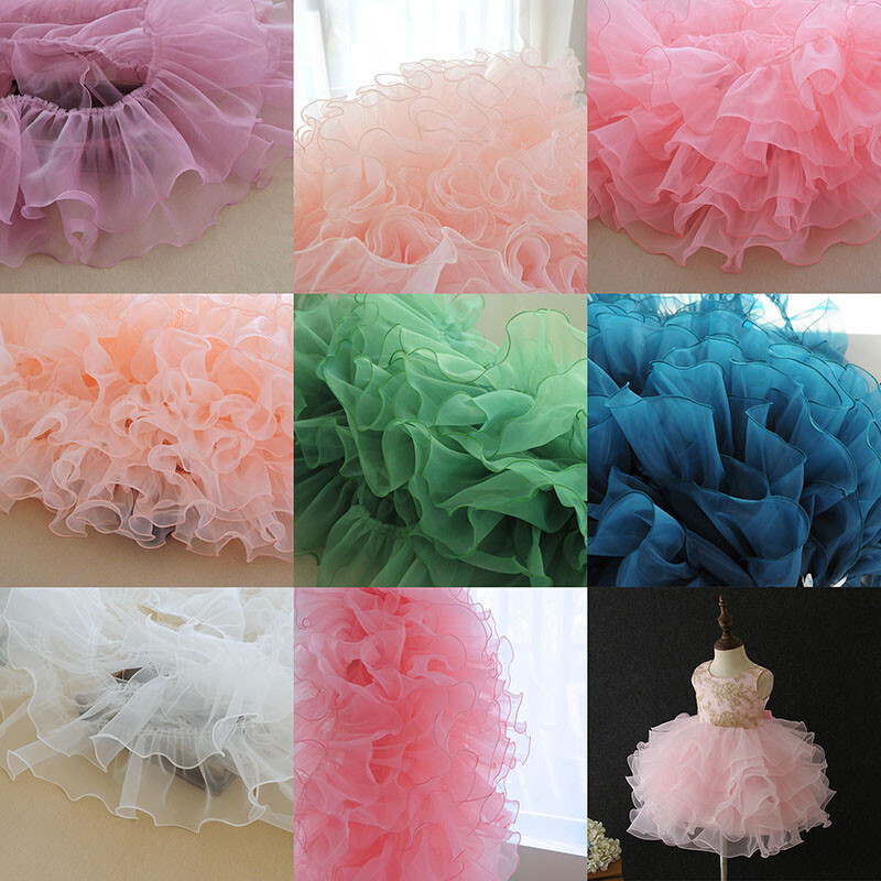 5 Meters Lace Mesh Ruffles Edge Pleated Sewing DIY Organza Trimming ...