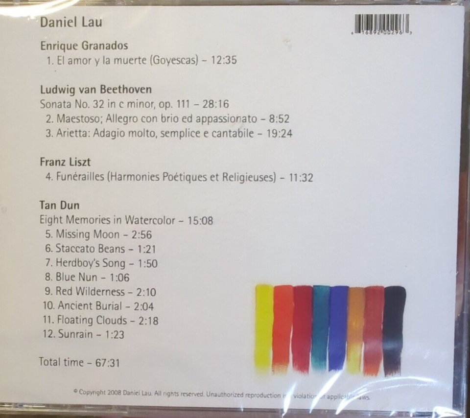 Daniel Lau Transcendent Colors CD 2008 Piano New Sealed Fast Shipping ...
