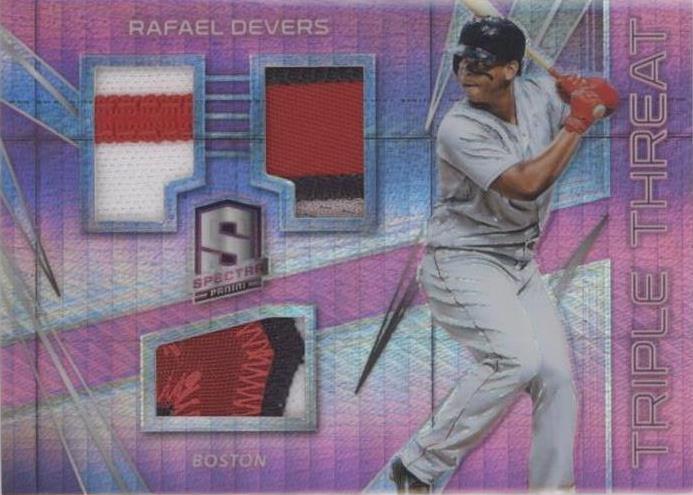 2018 Panini Chronicles - Spectra Triple Threat Materials Rafael Devers ...