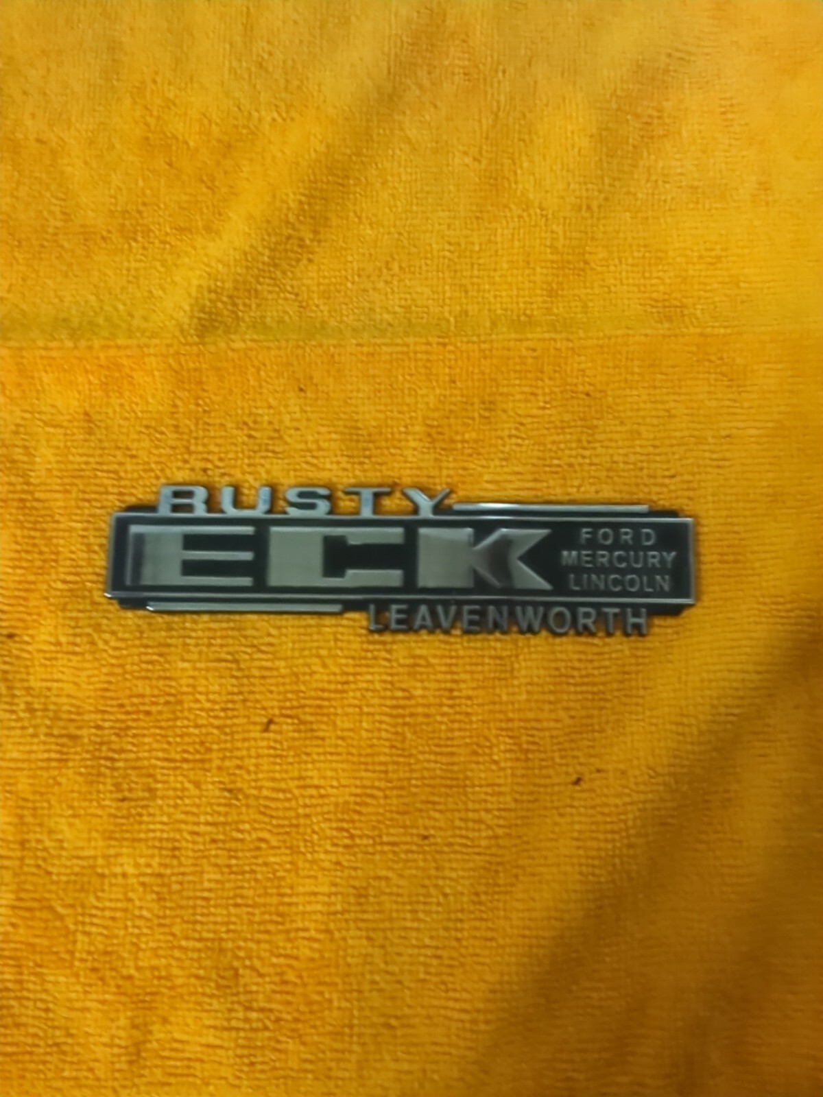 Vintage Car Auto Dealership Emblem rusty eck Mercury Ford Lincoln ...