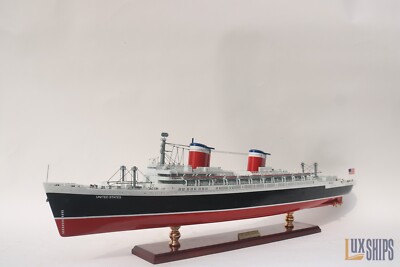 Handcrafted SS United States Ship Model 91cm – Nautical Collectible ...