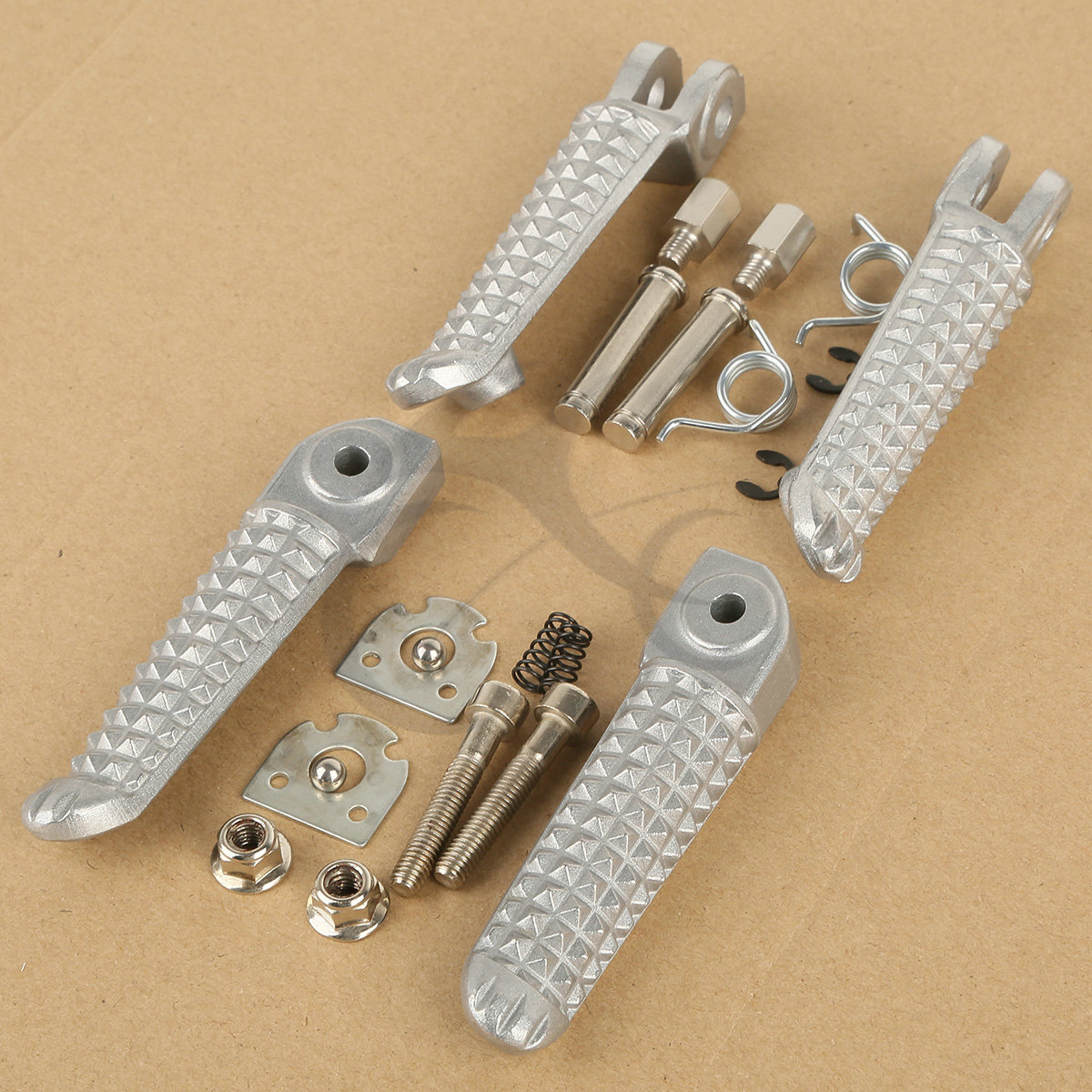 Front & Rear Footrest Foot Pegs Fit For Yamaha YZF R1 1998-2025 YZF R6 ...