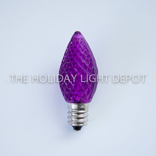 Purple C7 Bulb - Purple C7 LED Bulb - FACETED Finish - Dimmable | eBay