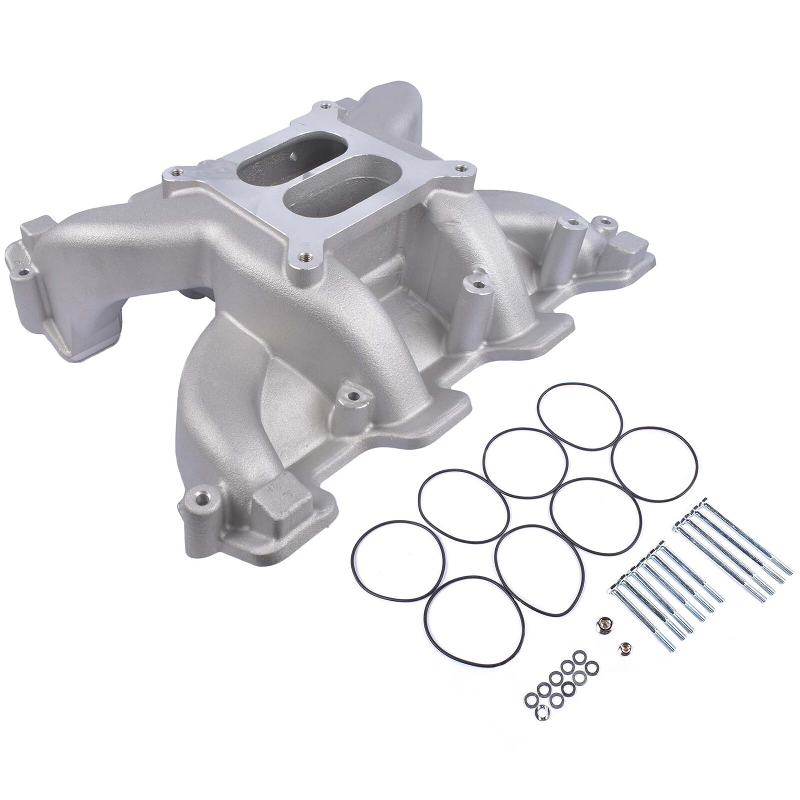 300-130 Dual Plane Carbureted Intake Manifold for GM LS1/LS2/LS6 Satin ...
