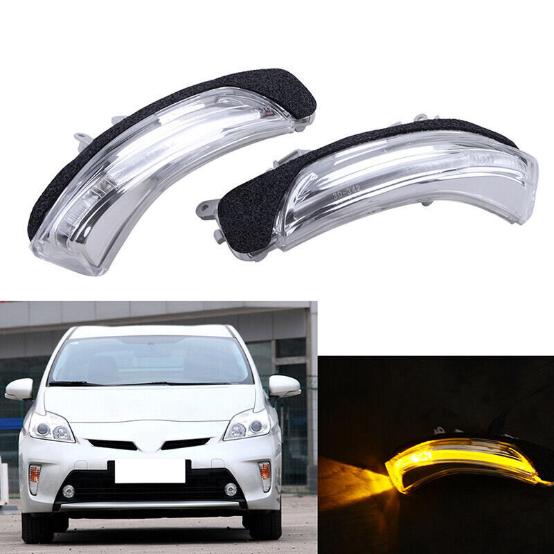 Pair Side Turn Signal Mirror Assemble LED Indicator Light For Toyota ...