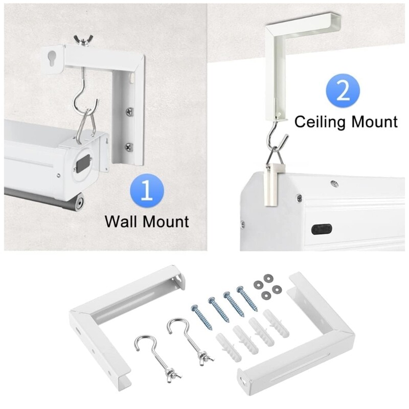 Ceiling Mounted Projector Screen Brackets | Shelly Lighting