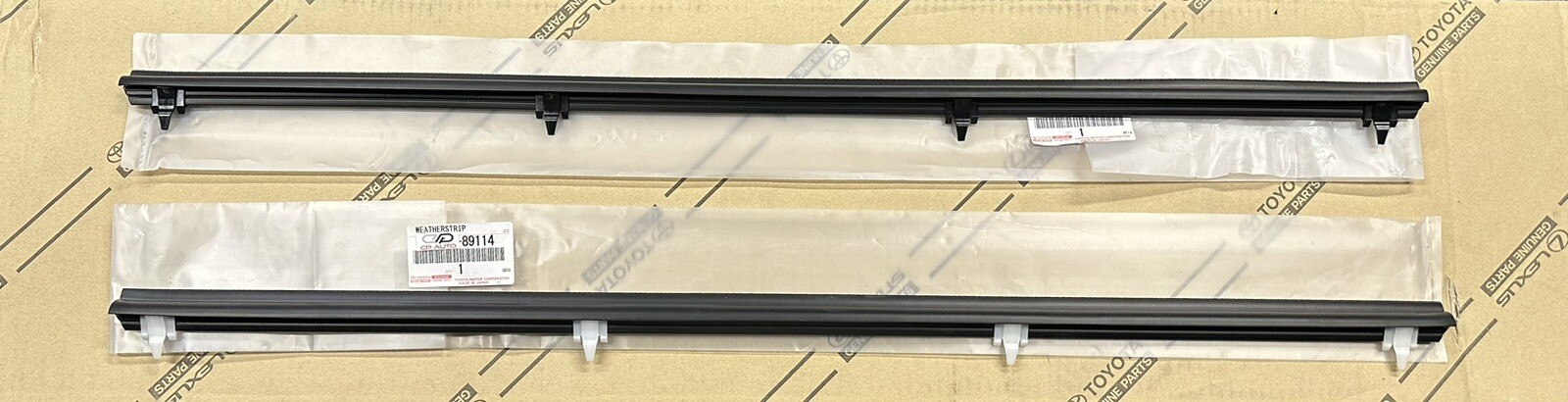OEM 84-89 TOYOTA PICKUP FRONT OUTER DOOR BELT MOLDING WEATHERSTRIP SET ...