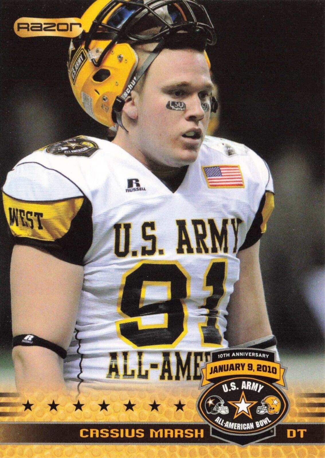 Cassius Marsh 2010 Razor Army All-American Bowl #81 army | eBay