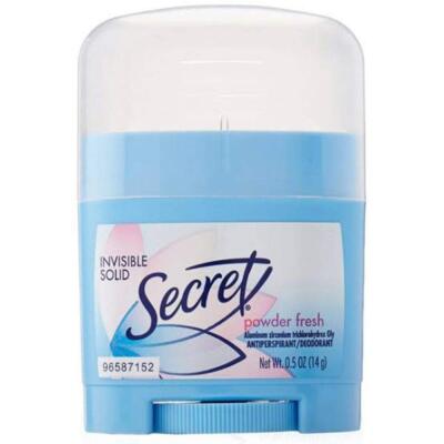 SECRET Powder Fresh Invisible Solid Deodorant Travel Size, 0.5 Oz (Pack ...