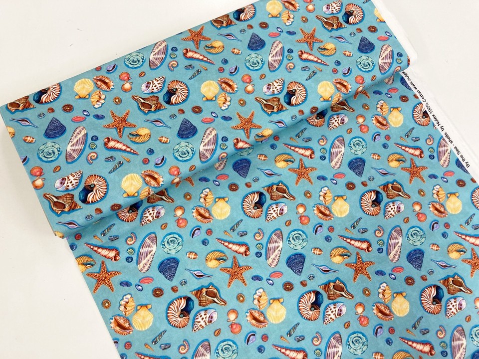 Seaside Cotton Fabric Mixed Ocean Nautical Sea Beach Patchwork Craft ...