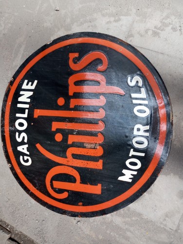 PHILIPS PORCELAIN ENAMEL SIGN SIZE 30" INCHES DOUBLE SIDED | eBay