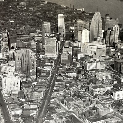 Antique 1920s Detroit Michigan Downtown Aerial View Stereoview Photo ...