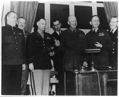 Photo:SHAEF,Reims,France,German unconditional surrender,WWII | eBay