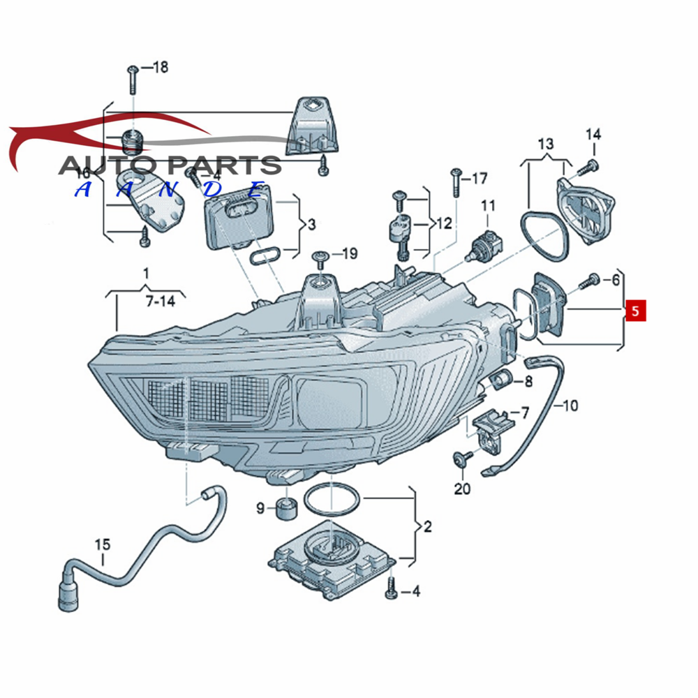 8V0998474B For 2018 Audi A3 S3 RS3 Matrix LED Headlight Daylight DRL ...