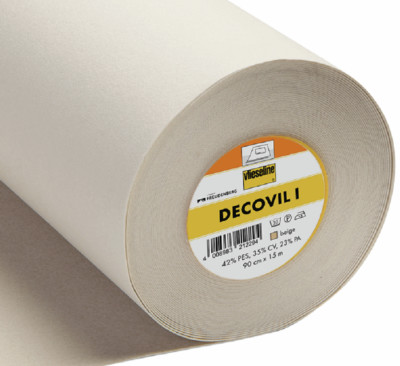 DECOVIL HEAVY - by Vilene Iron on interfacing in natural 90cm wide ...