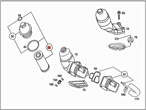 Genuine MERCEDES Ts oil filter element 2661800009 | eBay