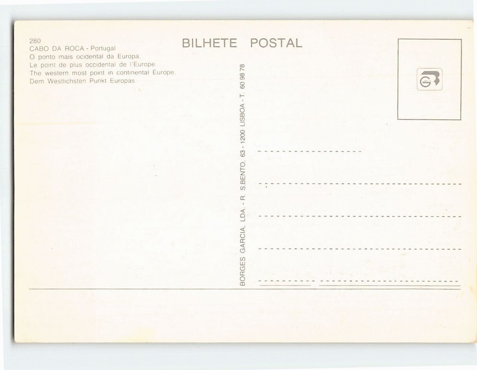 Postcard Cabo Da Roca, Portugal | eBay