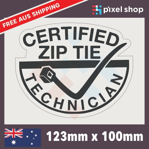 Zip Tie Cable Car 4x4 Sticker Decal Vinyl JDM Illest Race Drift Stance ...