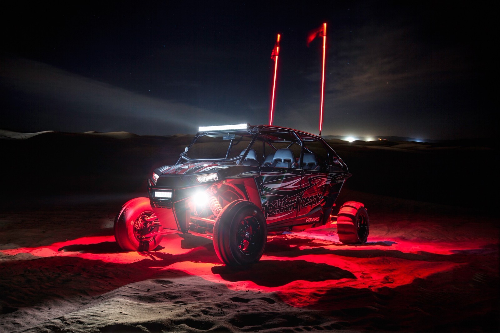 RED LED Rock Lights Off-Road Underbody 8 Pods Light For Jeep Wrangler ...