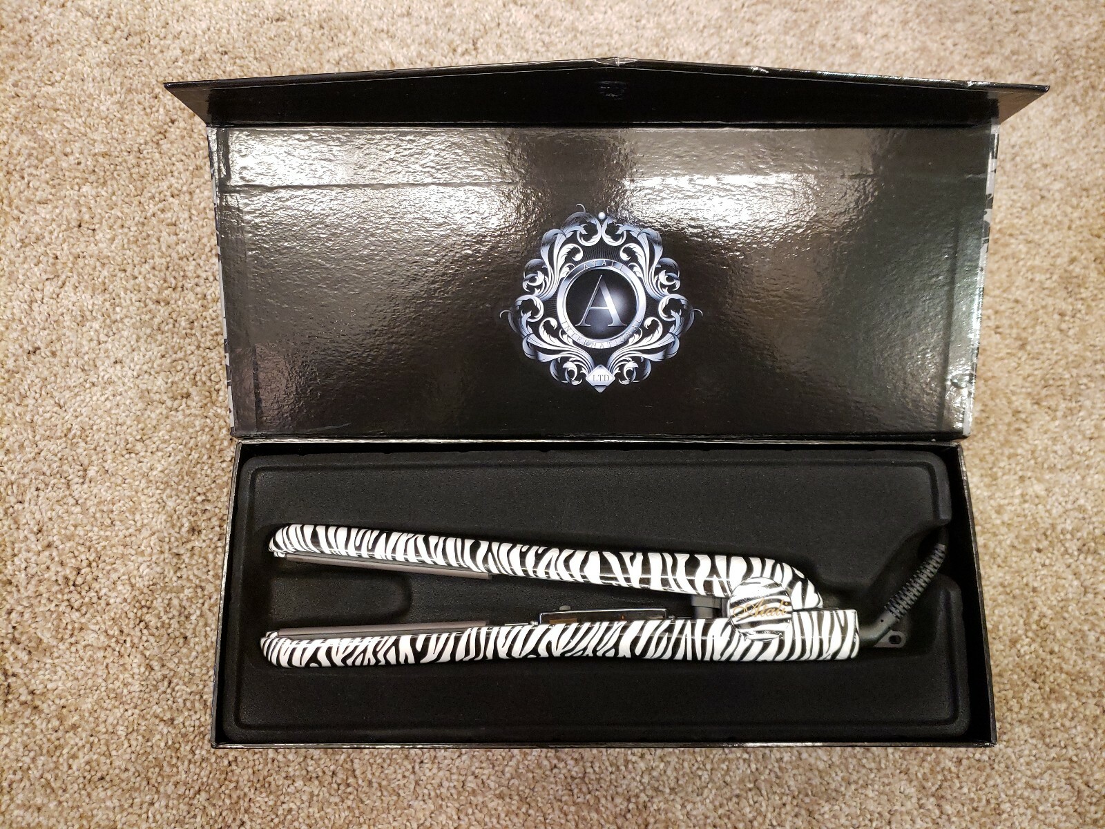 ATALI CLASSIC CERAMIC STRAIGHTENER DELUXE ZEBRA READY IN 10SECS!! HIGH ...