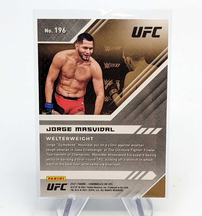 Jorge Masvidal 2021 Panini Chronicles UFC XR Asia TMall Foil Parallel ...
