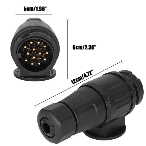 13 Pin 12V Trailer Plug Caravans Socket Plug Electrical Tow Towing ...